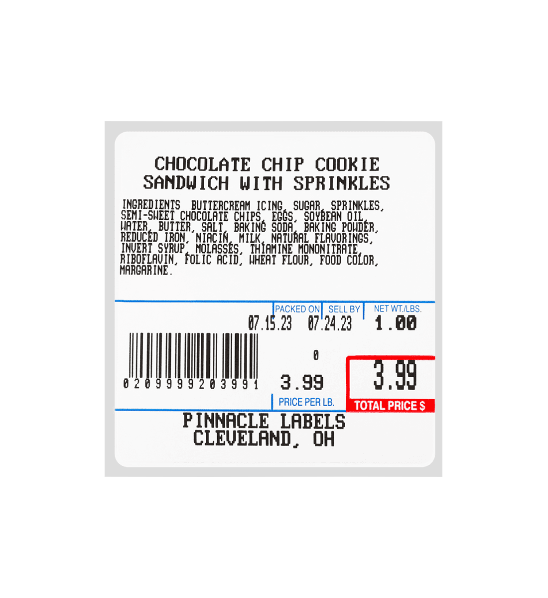 CAS 58mm x 60mm UPC Ingredient Scale Labels - Buy Factory Direct & Save ...