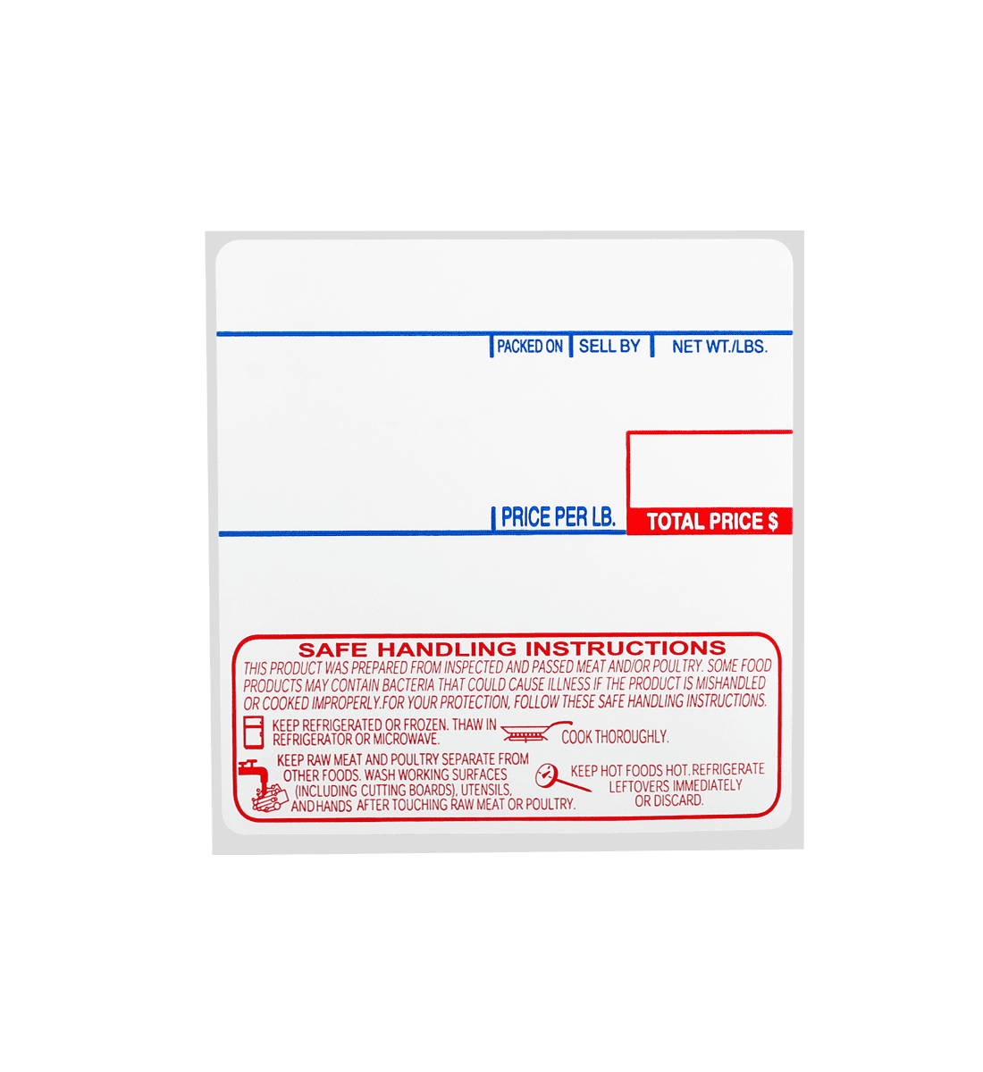 CAS 58mm x 60mm UPC Safe Handling Instructions Scale Labels - Buy ...